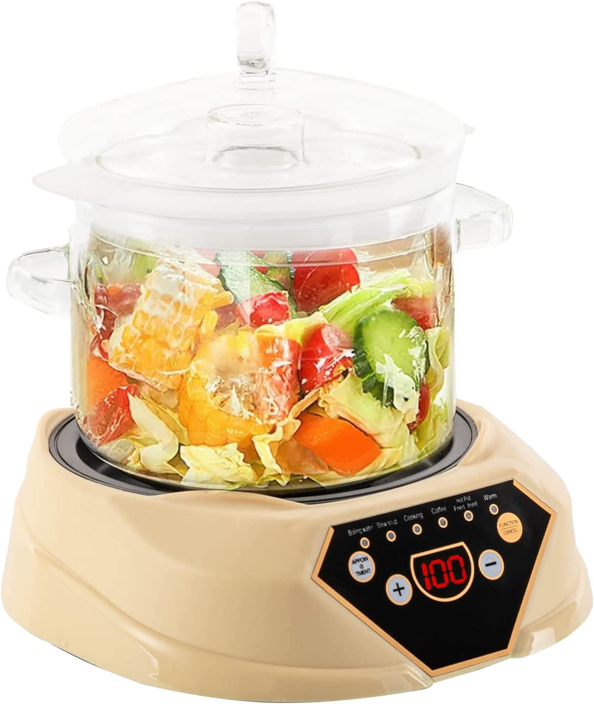 Electric Stew Pot,1.6l Automatic Health Pot Stew Pot Glass Tea Kettle ...