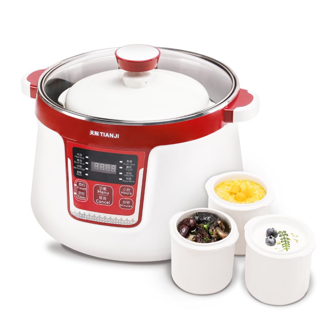Electric Stew Pot, Ceramic Pot for Soup, Desserts, Bird's Nest ...