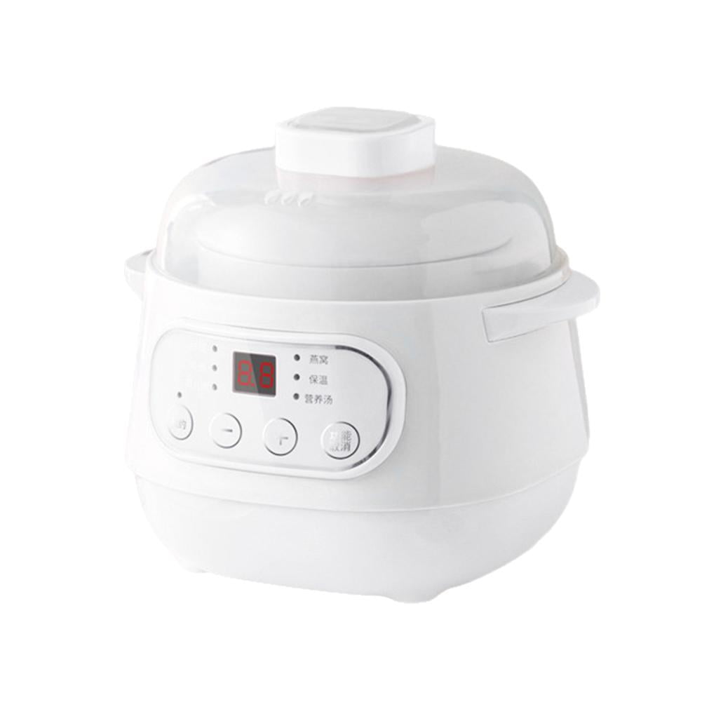 Electric Stew Pot,Mini Slow Cooker,1L Electric Smart Ceramic Soup Por ...