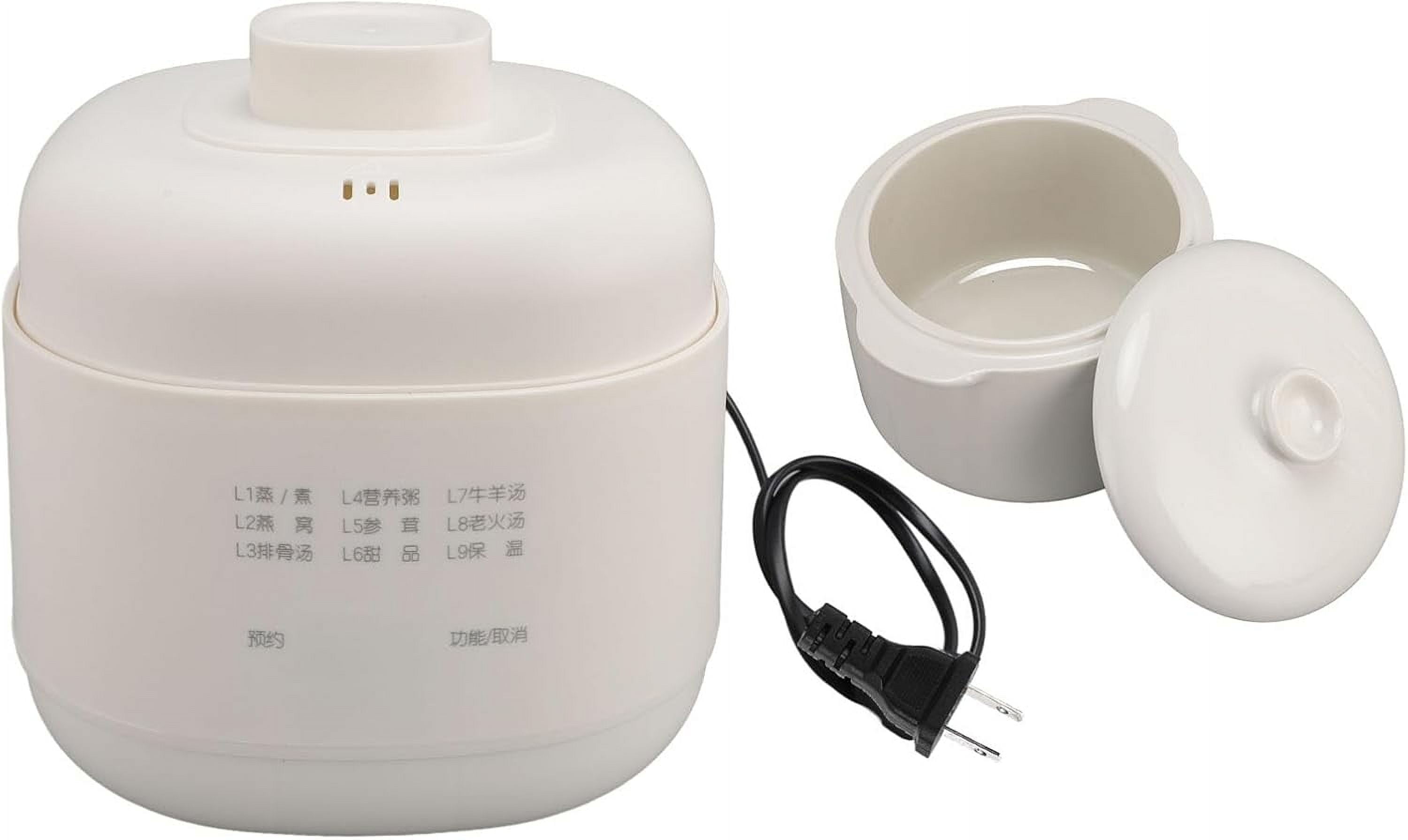 Electric Stew Pot, Small Slow Cooker 1QT, Smart Appointment, Ceramic ...