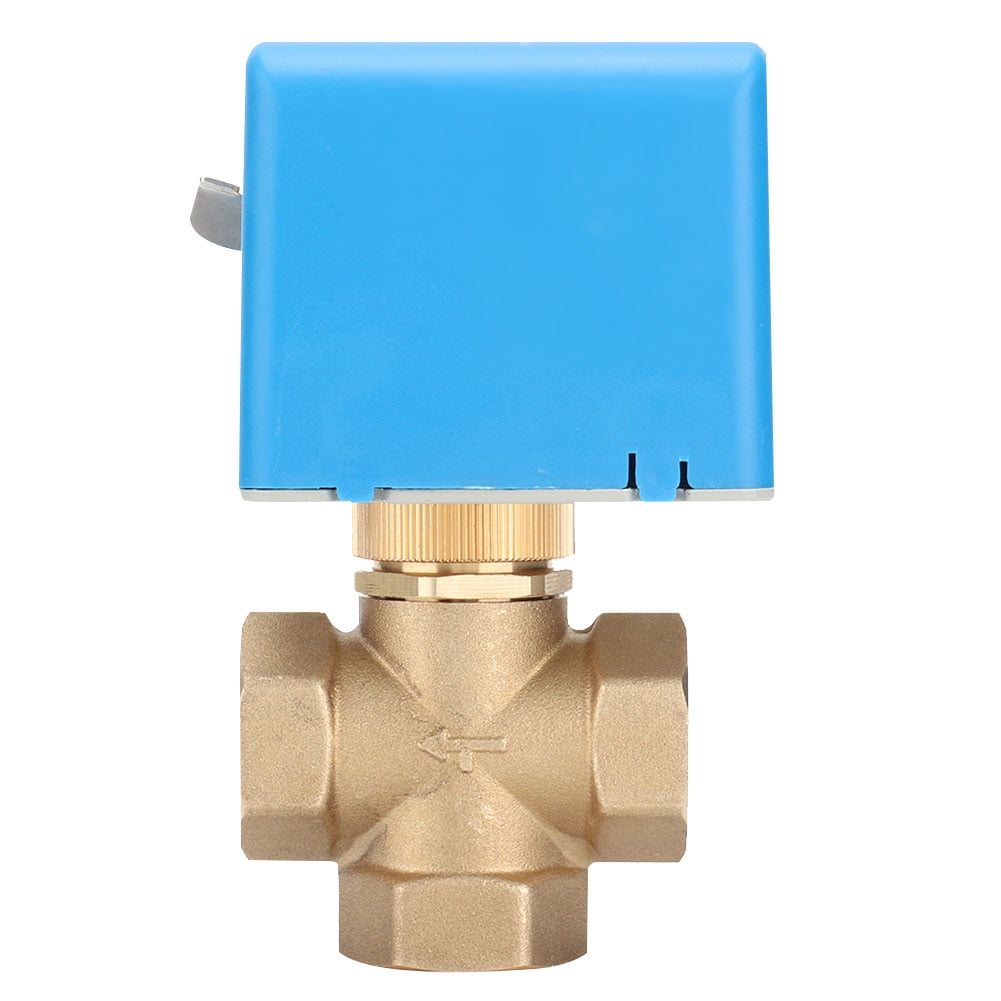 Electric Stop Valve 3-Way Normally Closed Motorized Globe Manual Single ...