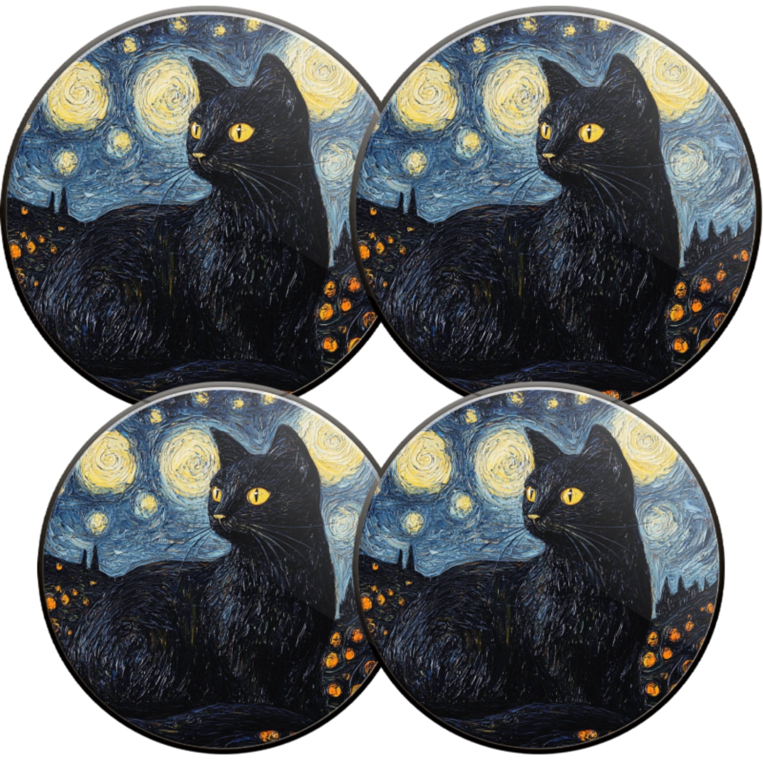 Electric Stove Burner Covers,4 Pcs Round Gas Burner Cover,8 and 10 Inch ...