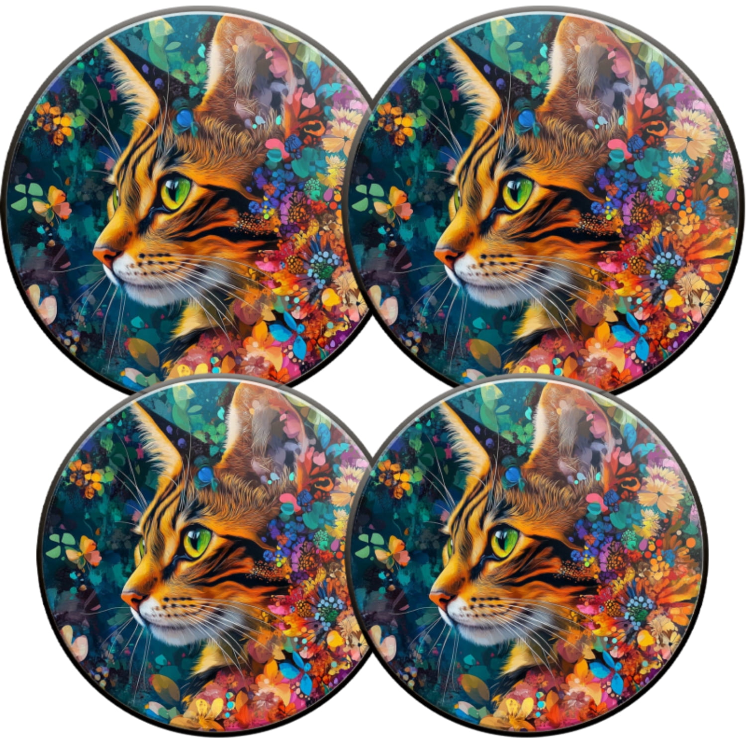 Electric Stove Burner Covers,4 Pcs Round Gas Burner Cover,8 and 10 Inch ...