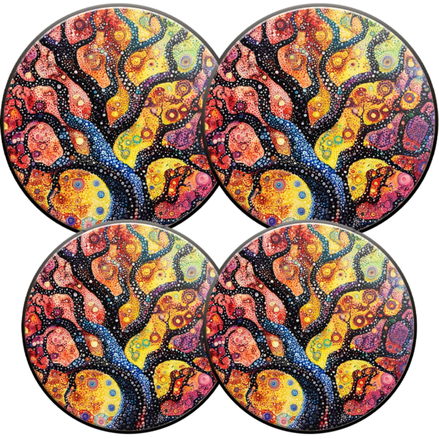 Electric Stove Burner Covers,4 Pcs Round Gas Burner Cover,8 and 10 Inch ...