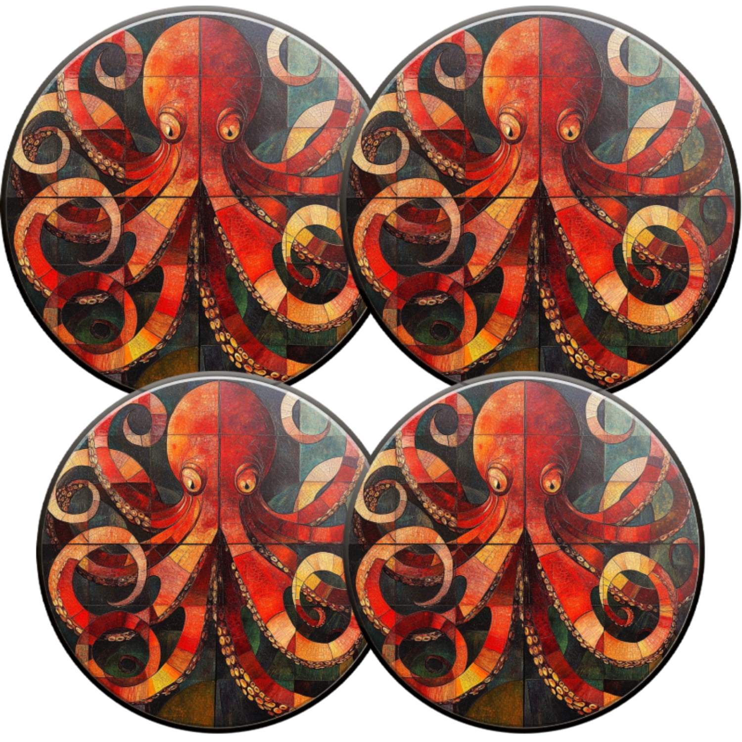 Electric Stove Burner Covers,4 Pcs Round Gas Burner Cover,8 and 10 Inch ...