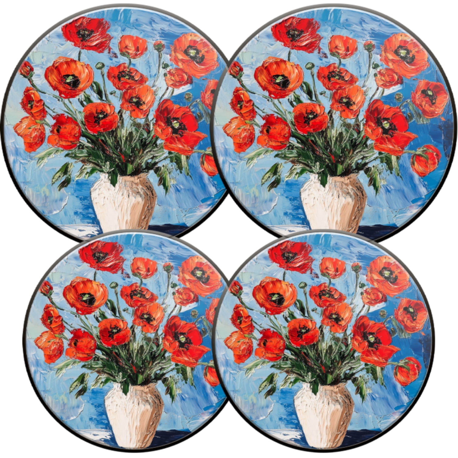 Electric Stove Burner Covers,4 Pcs Round Gas Burner Cover,8 and 10 Inch ...