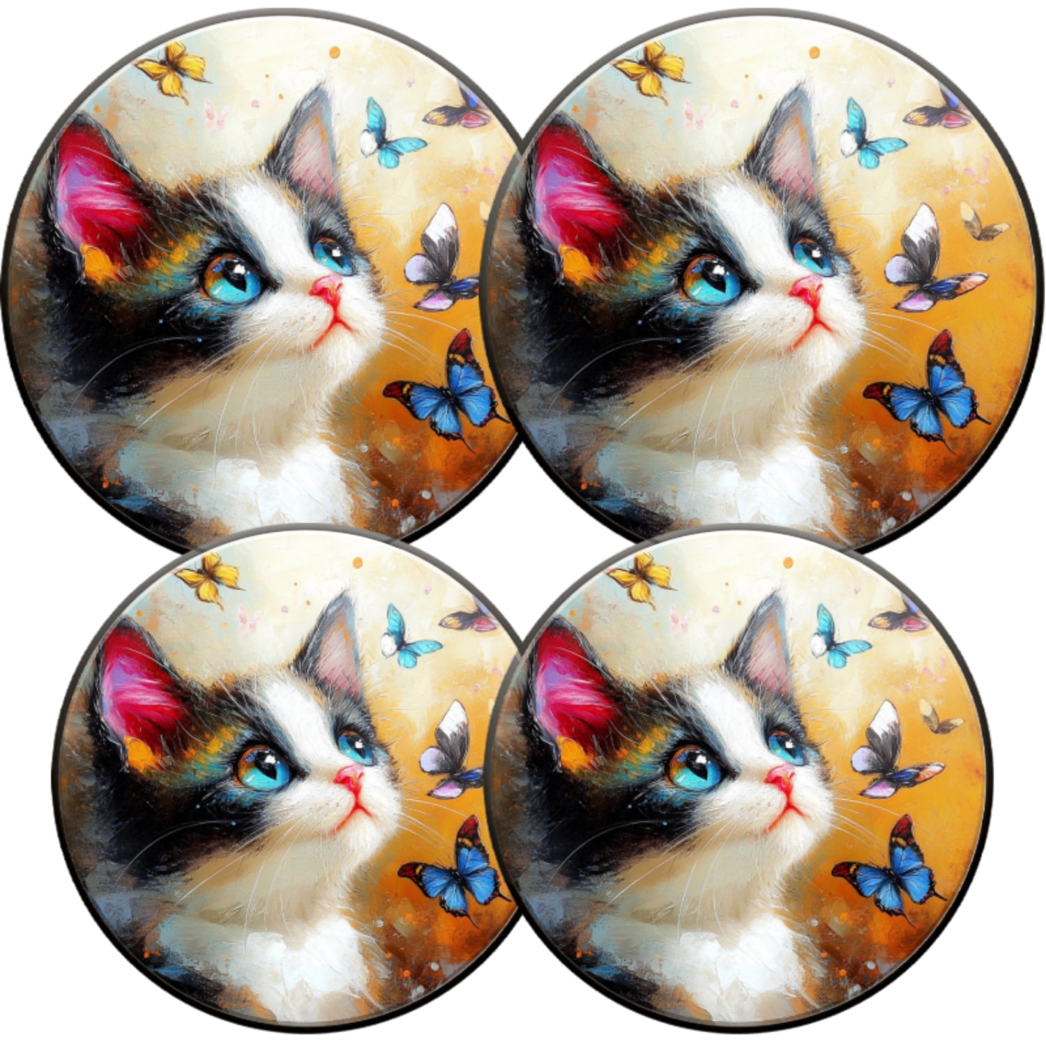 Electric Stove Burner Covers,4 Pcs Round Gas Burner Cover,8 and 10 Inch ...