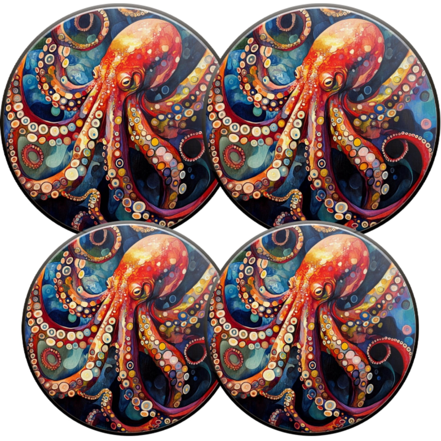 Electric Stove Burner Covers,4 Pcs Round Gas Burner Cover,8 and 10 Inch ...