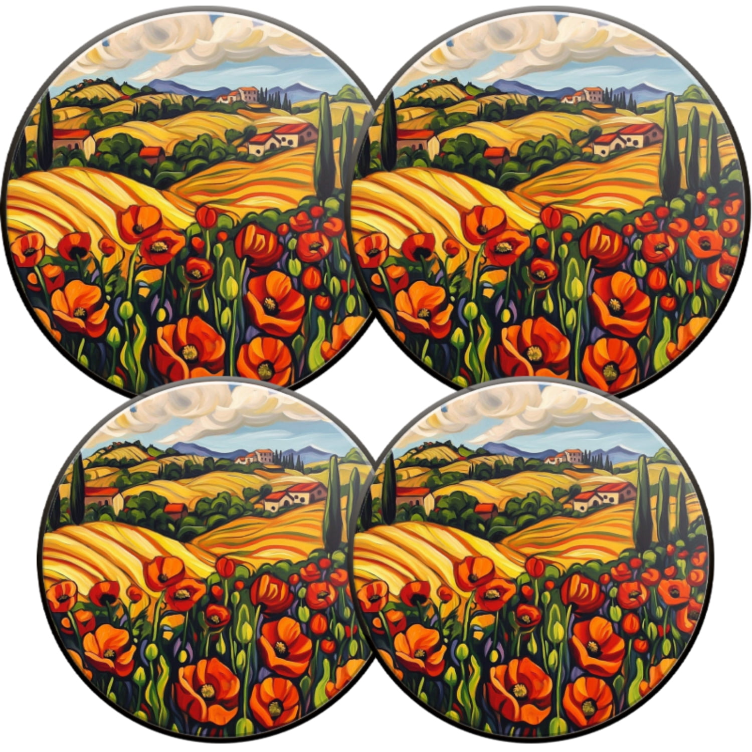 Electric Stove Burner Covers,4 Pcs Round Gas Burner Cover,8 and 10 Inch ...