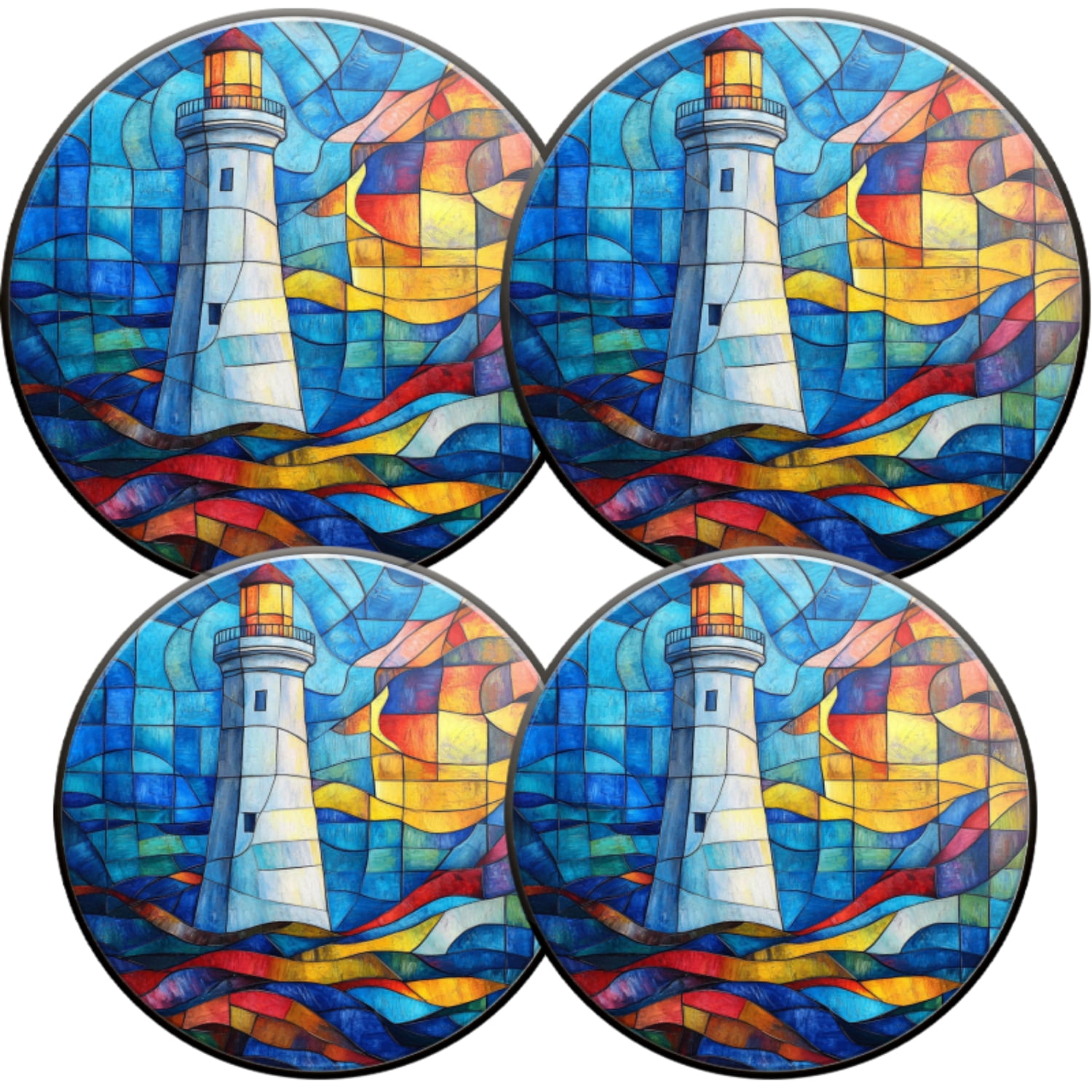 Electric Stove Burner Covers,4 Pcs Round Gas Burner Cover,8 and 10 Inch ...