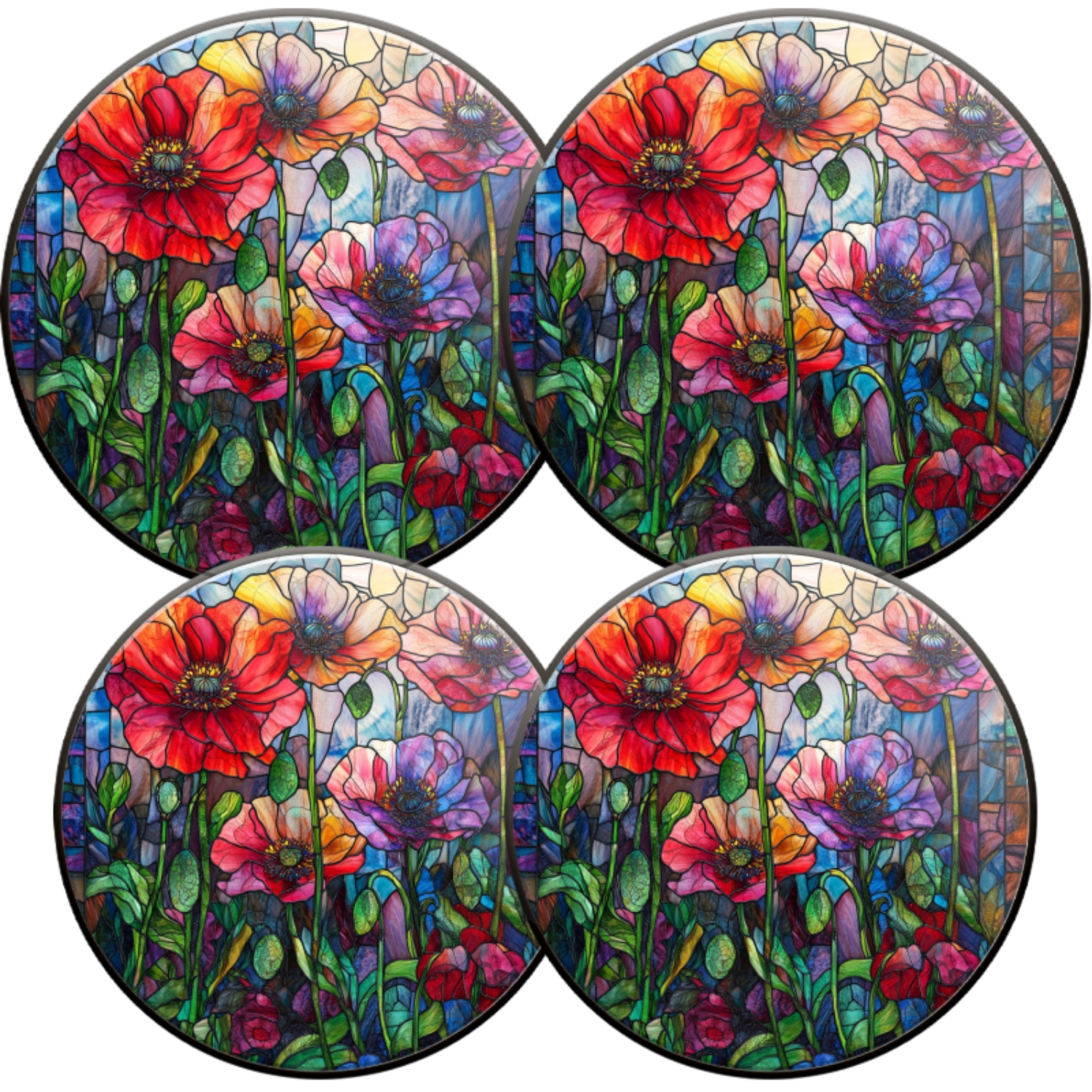 Electric Stove Burner Covers,4 Pcs Round Gas Burner Cover,8 and 10 Inch ...