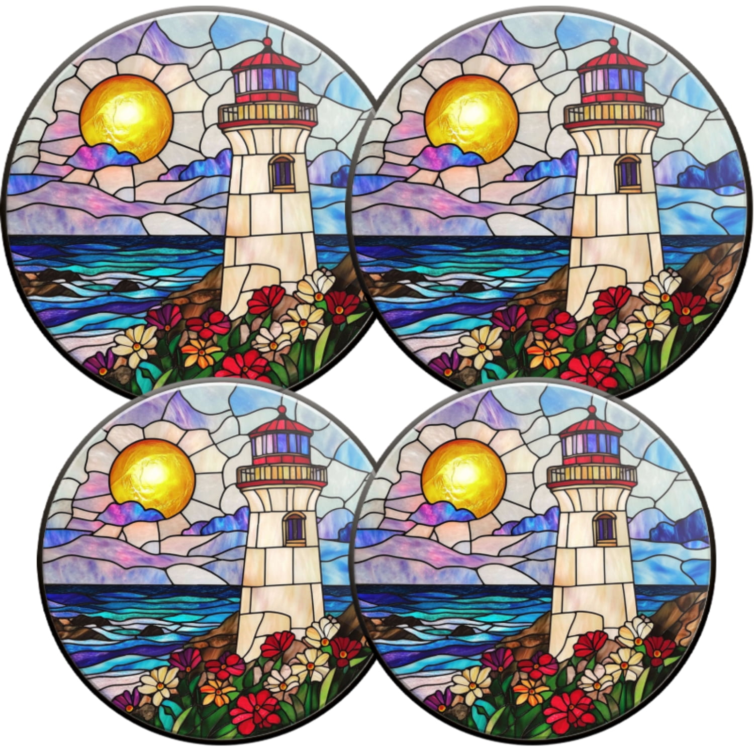 Electric Stove Burner Covers,4 Pcs Round Gas Burner Cover,8 and 10 Inch ...