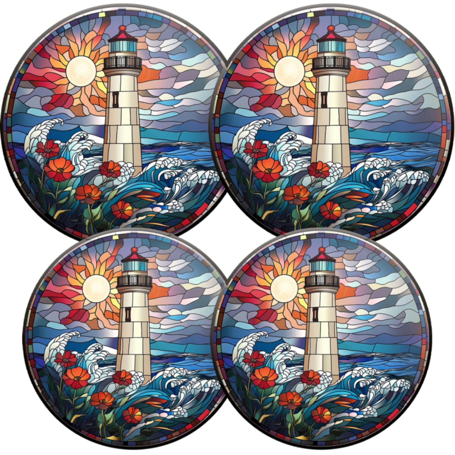 Electric Stove Burner Covers,4 Pcs Round Gas Burner Cover,8 and 10 Inch ...