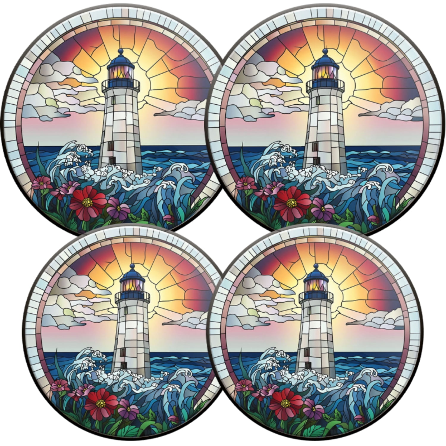 Electric Stove Burner Covers,4 Pcs Round Gas Burner Cover,8 and 10 Inch ...