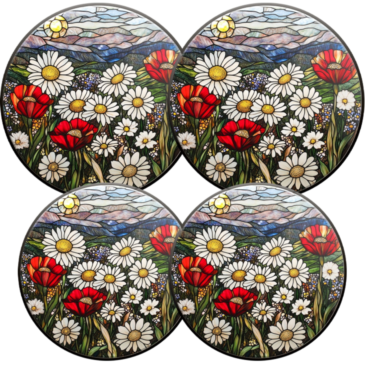Electric Stove Burner Covers,4 Pcs Round Gas Burner Cover,8 and 10 Inch ...