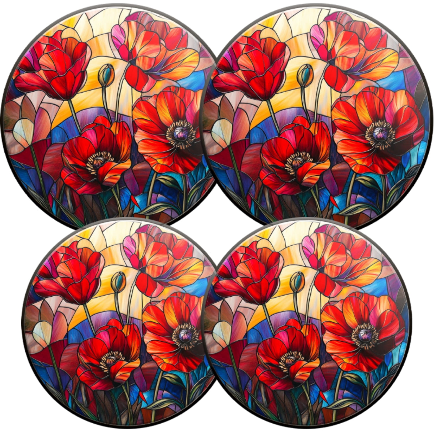 Electric Stove Burner Covers,4 Pcs Round Gas Burner Cover,8 and 10 Inch ...