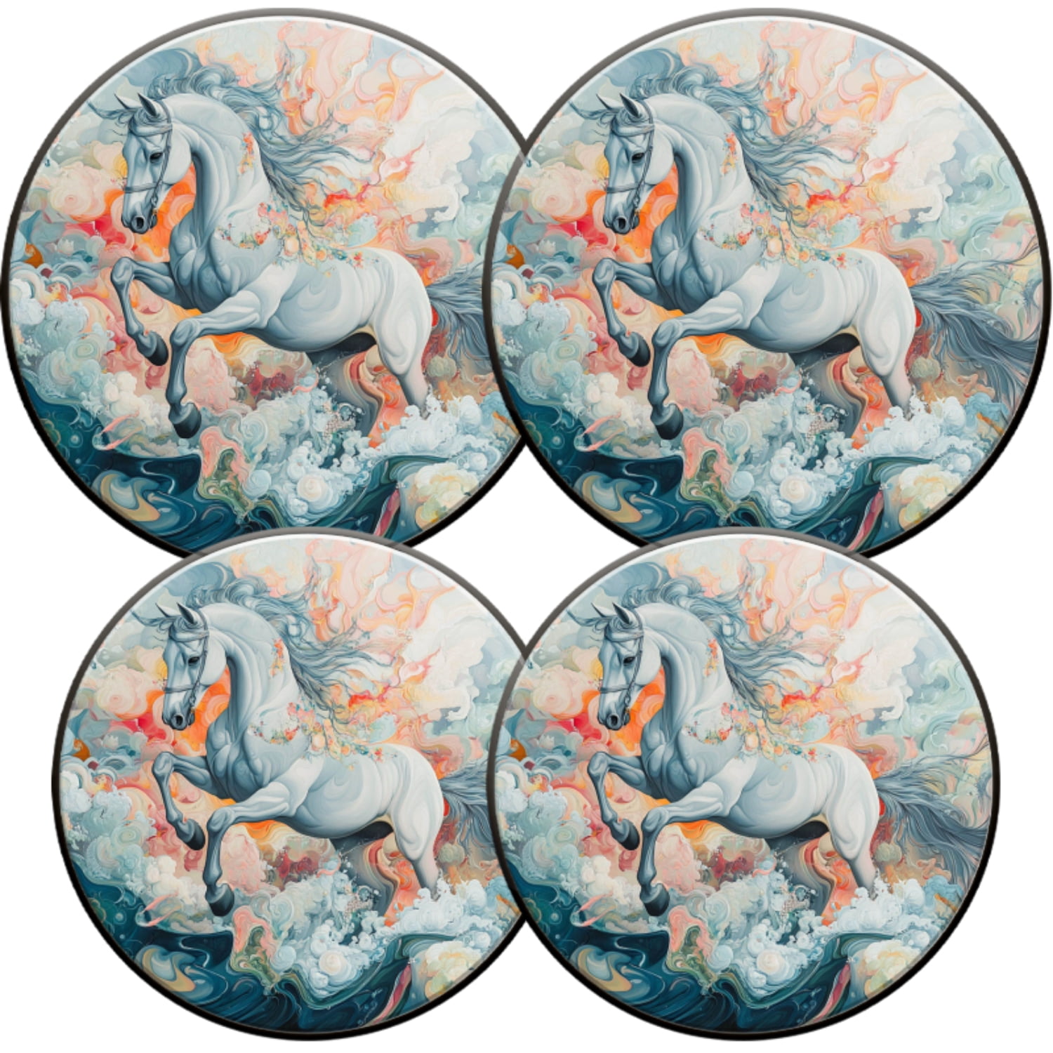 Electric Stove Burner Covers,4 Pcs Round Gas Burner Cover,8 and 10 Inch ...