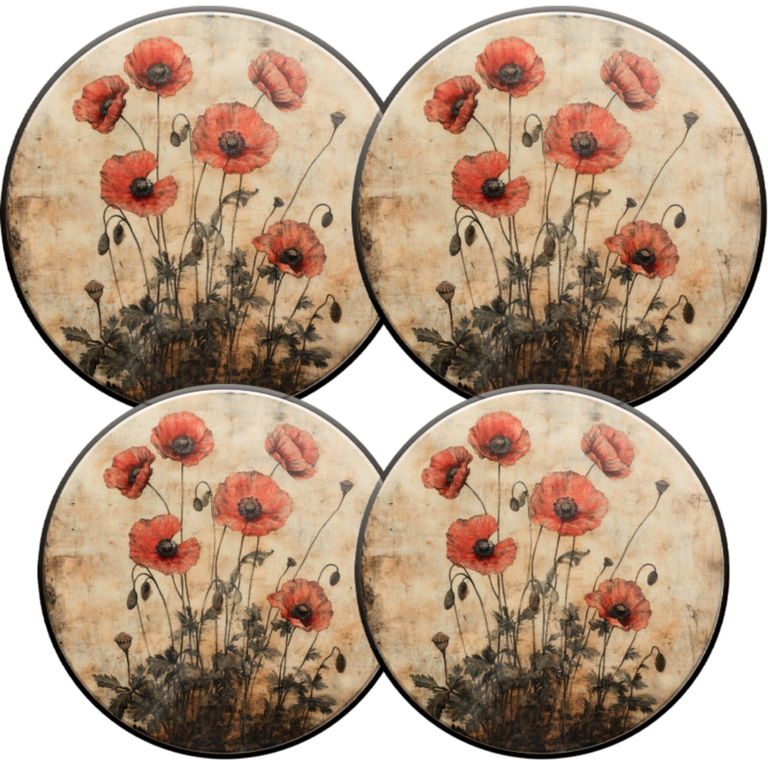 Electric Stove Burner Covers,4 Pcs Round Gas Burner Cover,8 and 10 Inch ...