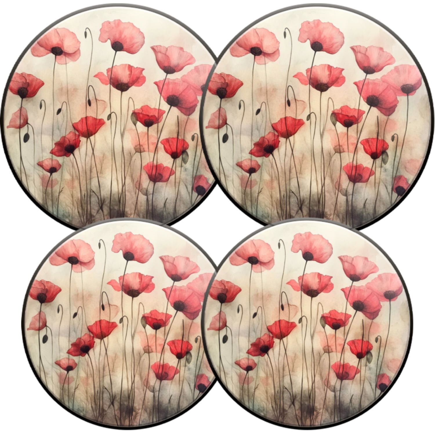 Electric Stove Burner Covers,4 Pcs Round Gas Burner Cover,8 and 10 Inch ...