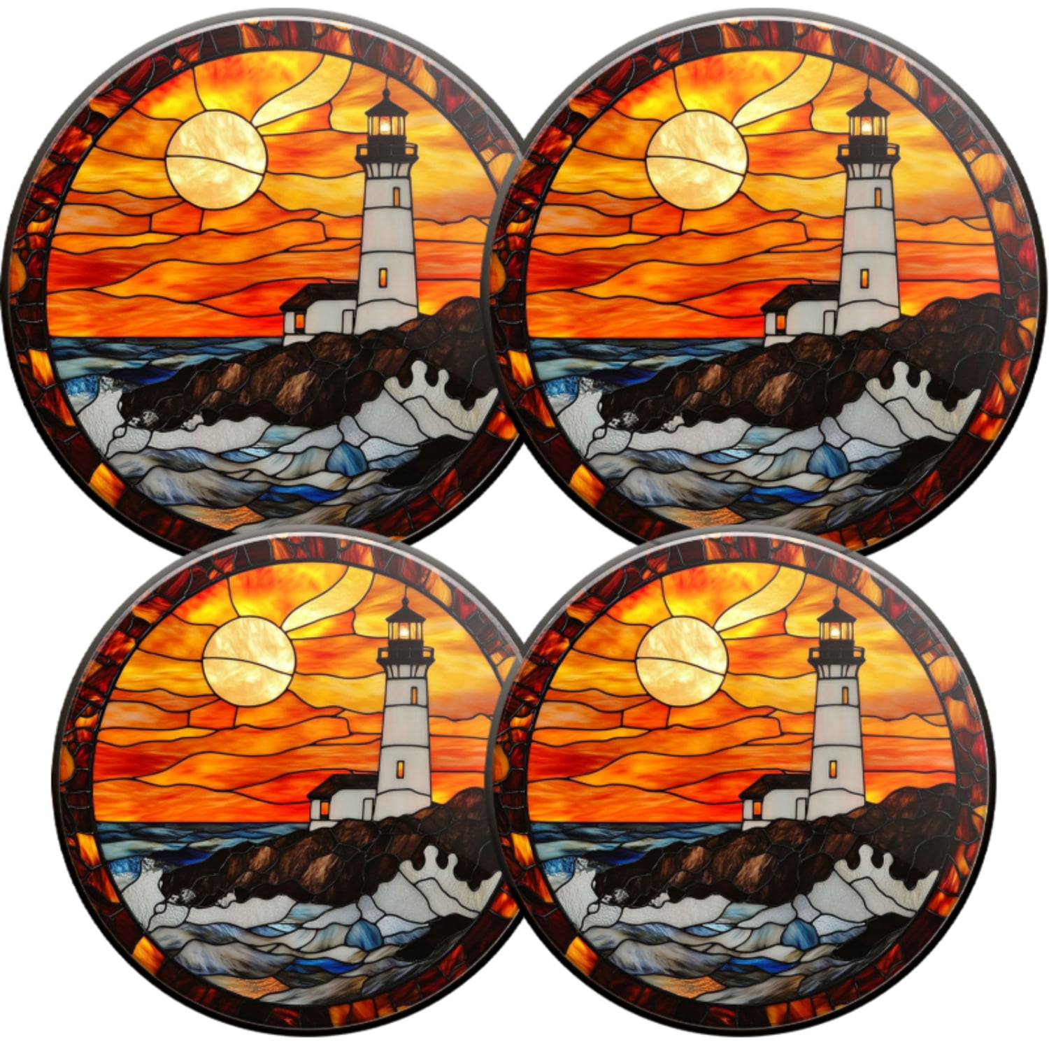 Electric Stove Burner Covers,4 Pcs Round Gas Burner Cover,8 and 10 Inch ...