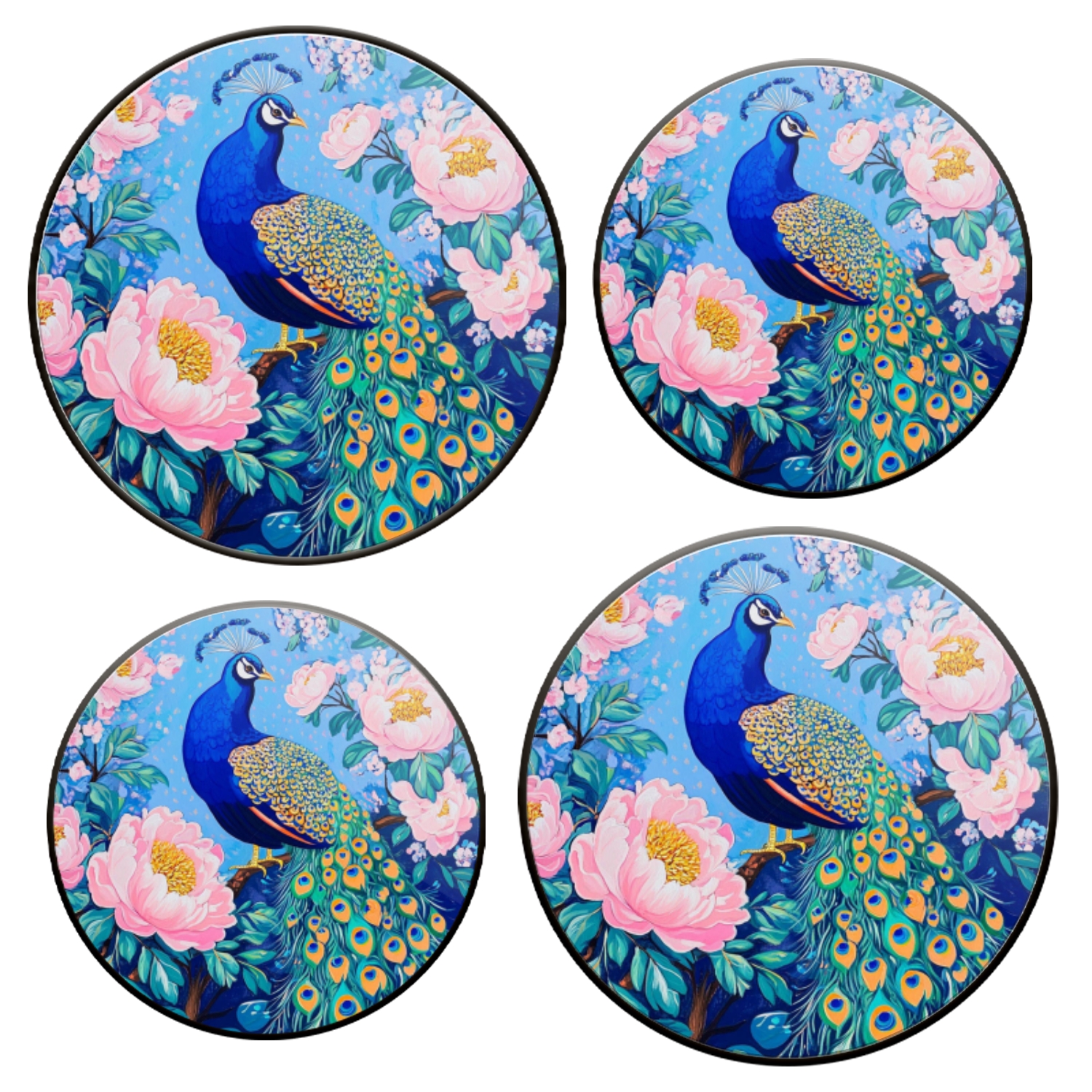 Electric Stove Burner Covers Set of 4 for Range Accessories, Blue ...