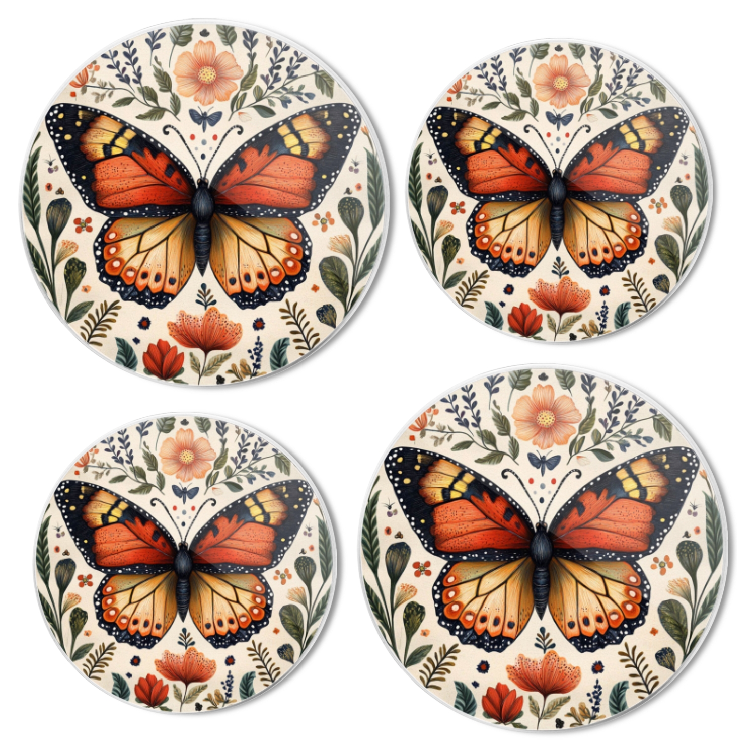 Electric Stove Burner Covers Set of 4 for Range Accessories, Charming ...