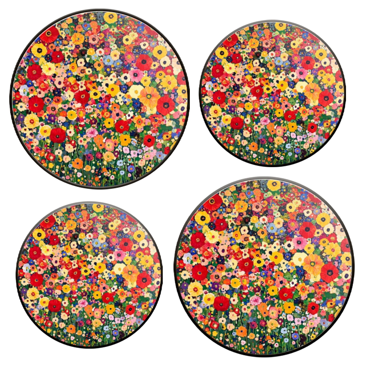 Electric Stove Burner Covers Set of 4 for Range Accessories, Flowers Of ...