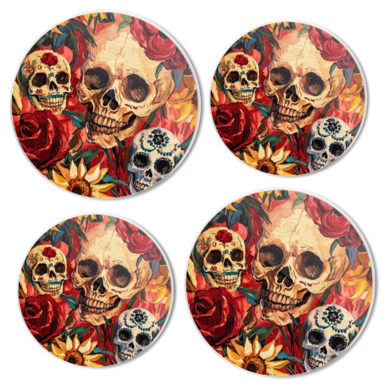 Electric Stove Burner Covers Set of 4 for Range Accessories, Mexican ...