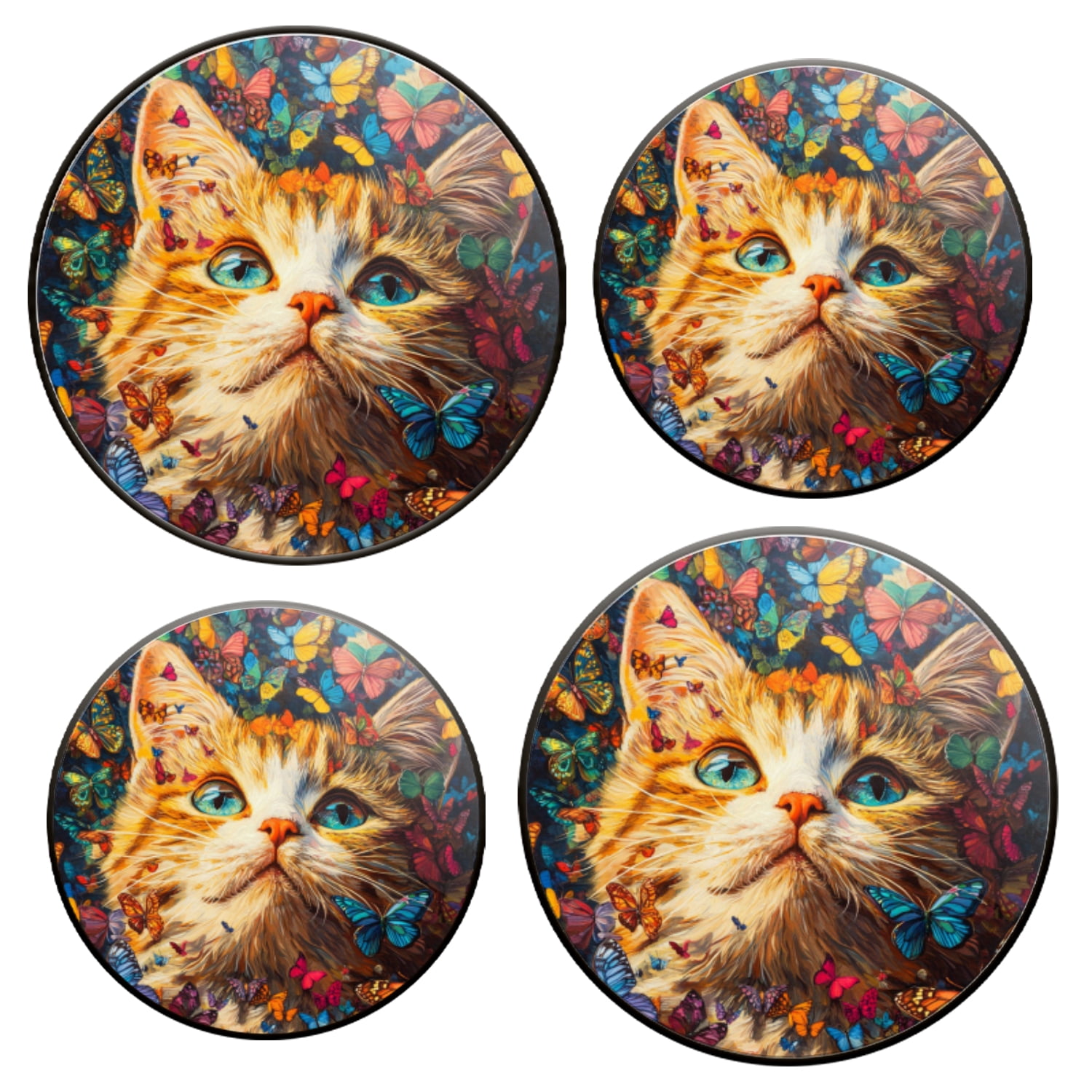Electric Stove Burner Covers Set of 4 for Range Accessories, Orange And ...