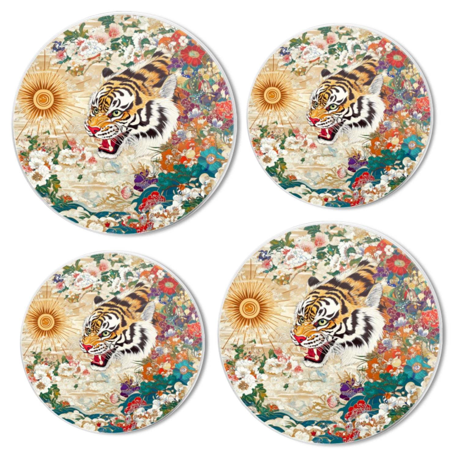 Electric Stove Burner Covers Set of 4 for Range Accessories, Oriental ...