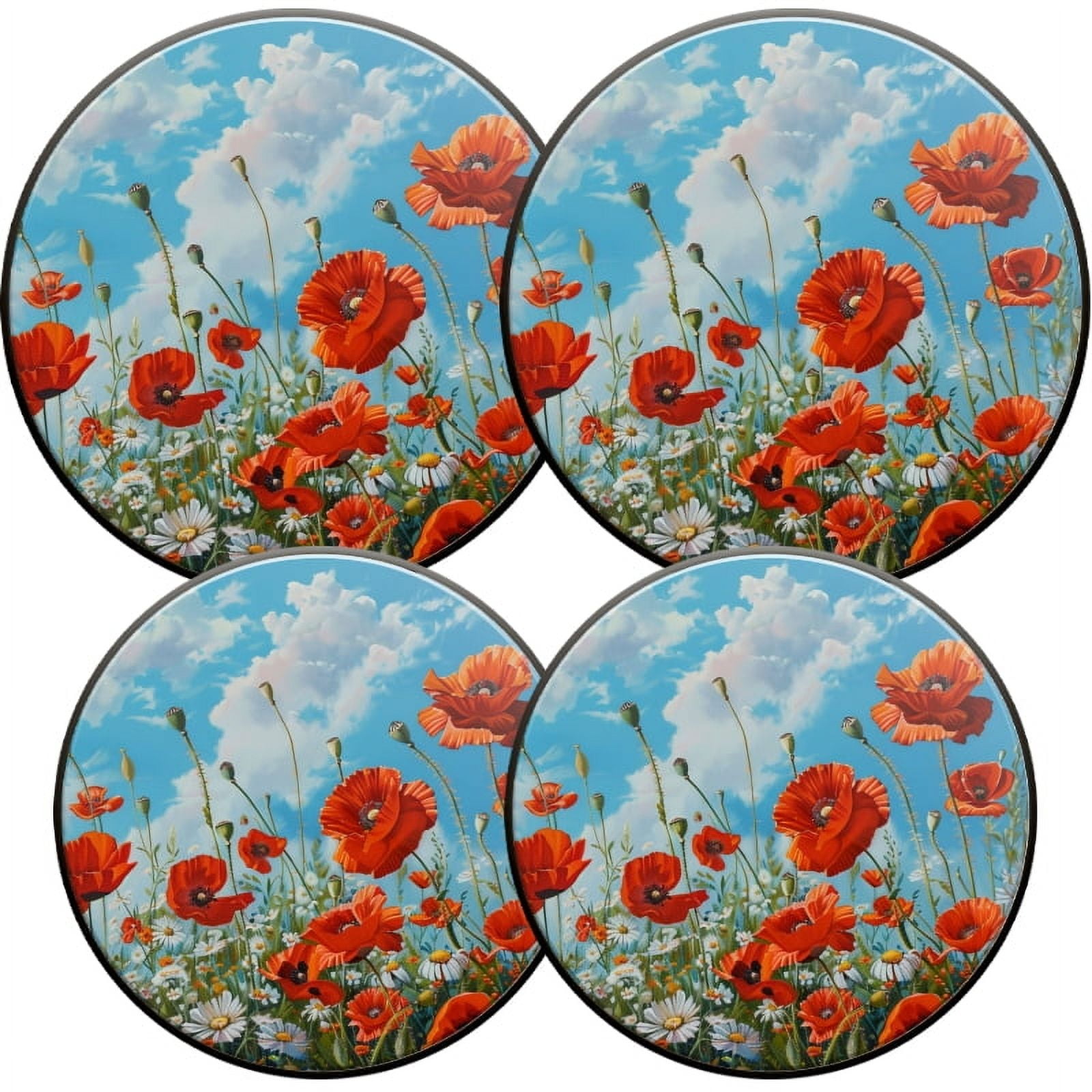 Electric Stove Burner Covers, Set of 4, Round Burner Cover,8 and 10 ...