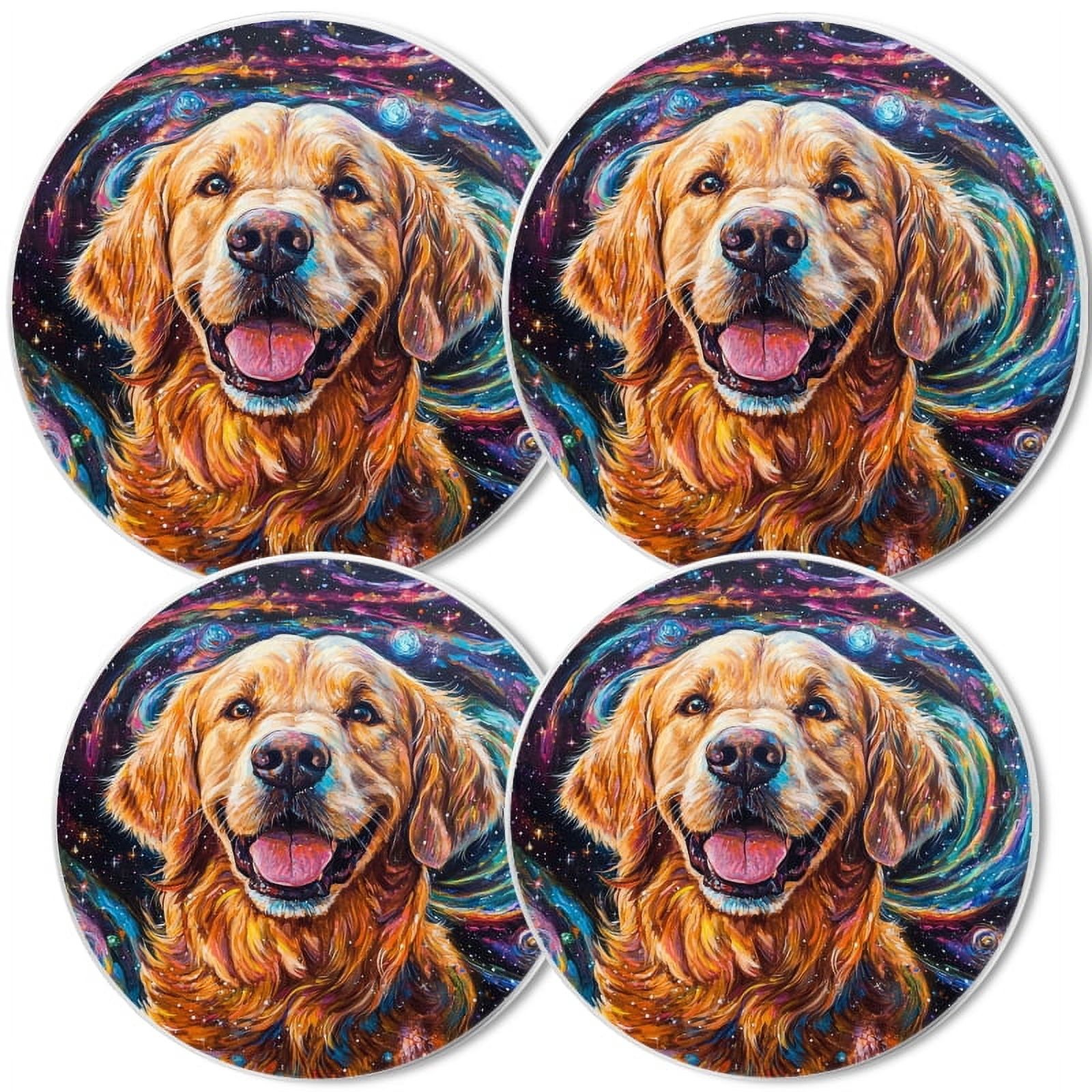 Electric Stove Burner Covers, Set of 4,White Round Burner Cover,Golden ...