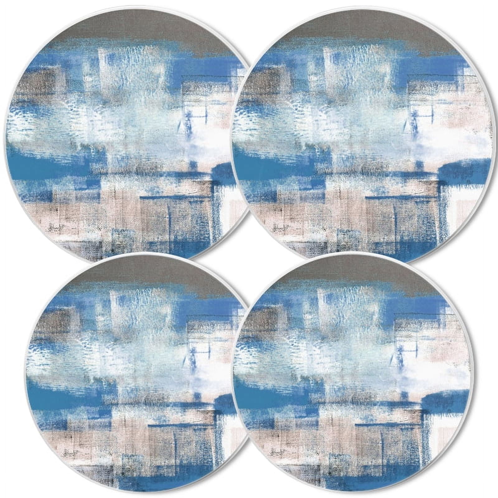 Electric Stove Burner Covers, Set of 4,White Round Cover for Gas ...
