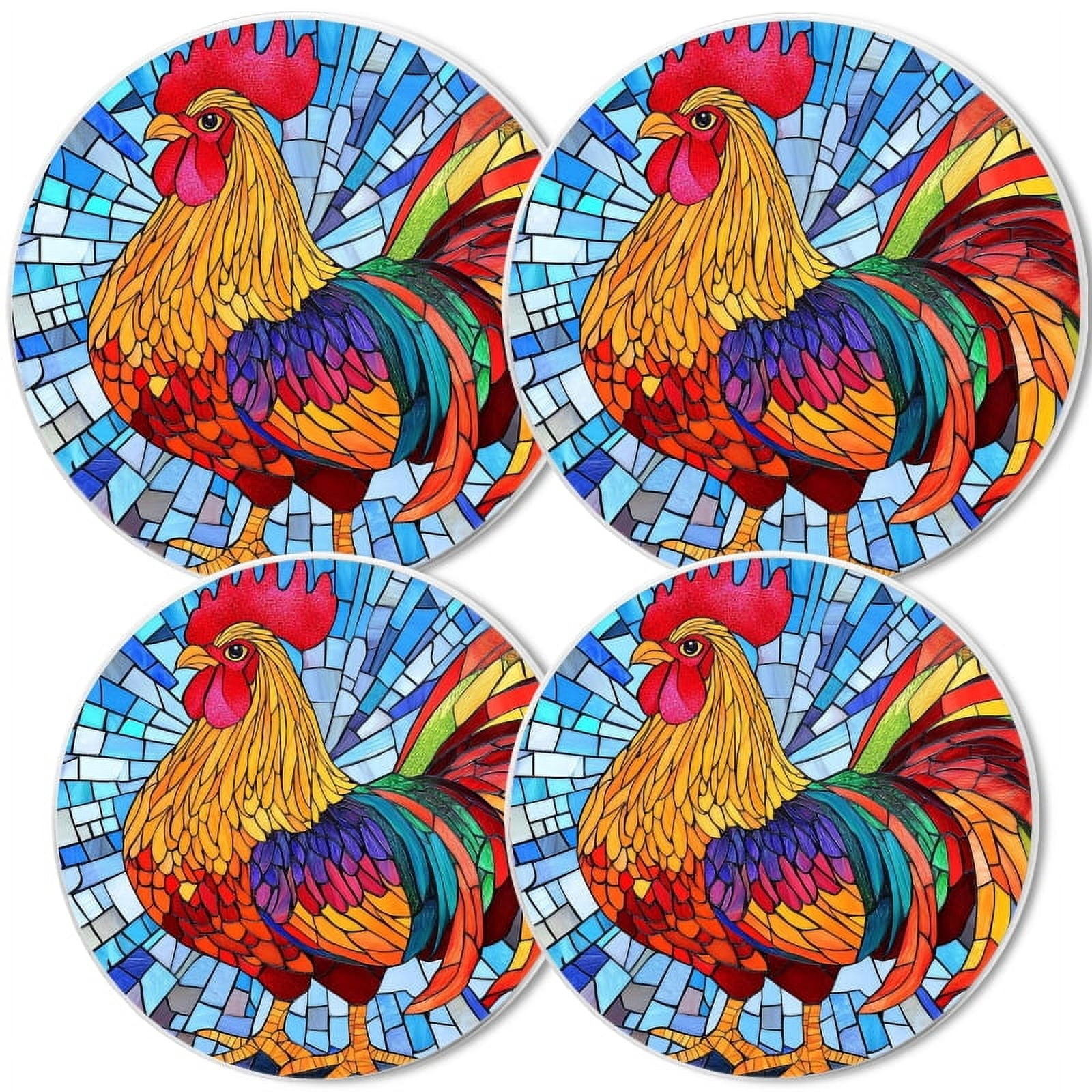 Electric Stove Burner Covers, Set of 4,White Round Cover for Gas ...