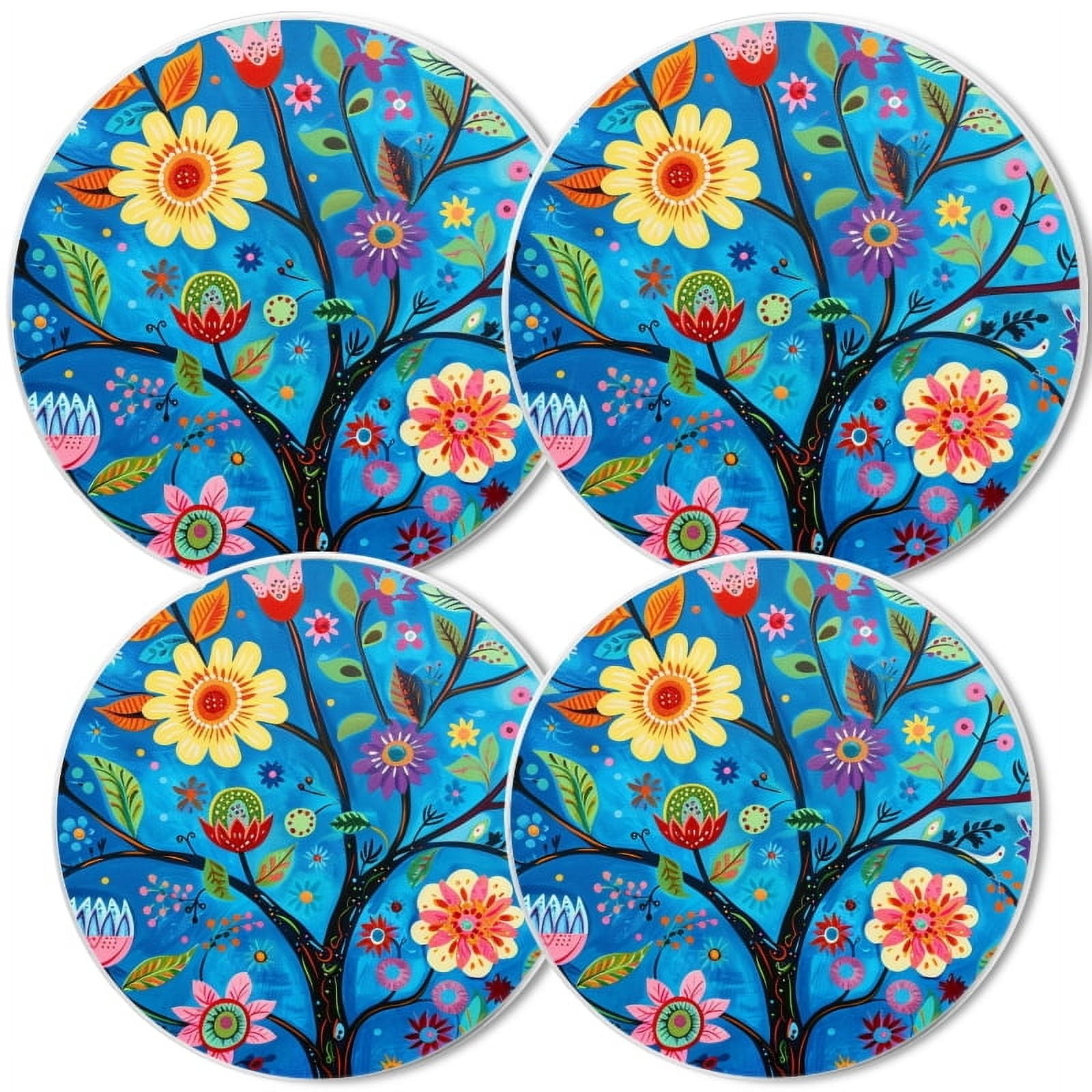 Electric Stove Burner Covers, Set of 4,White Round Cover for Gas ...