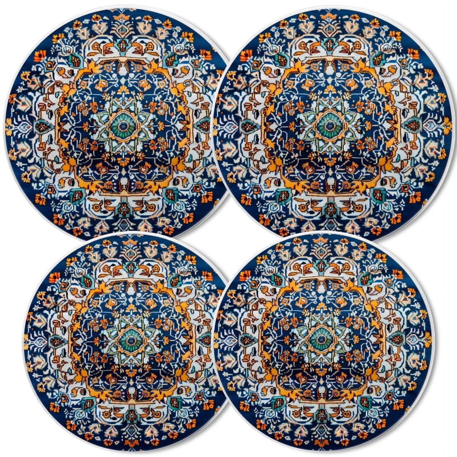 Electric Stove Burner Covers, Set of 4,White Round Cover for Gas ...