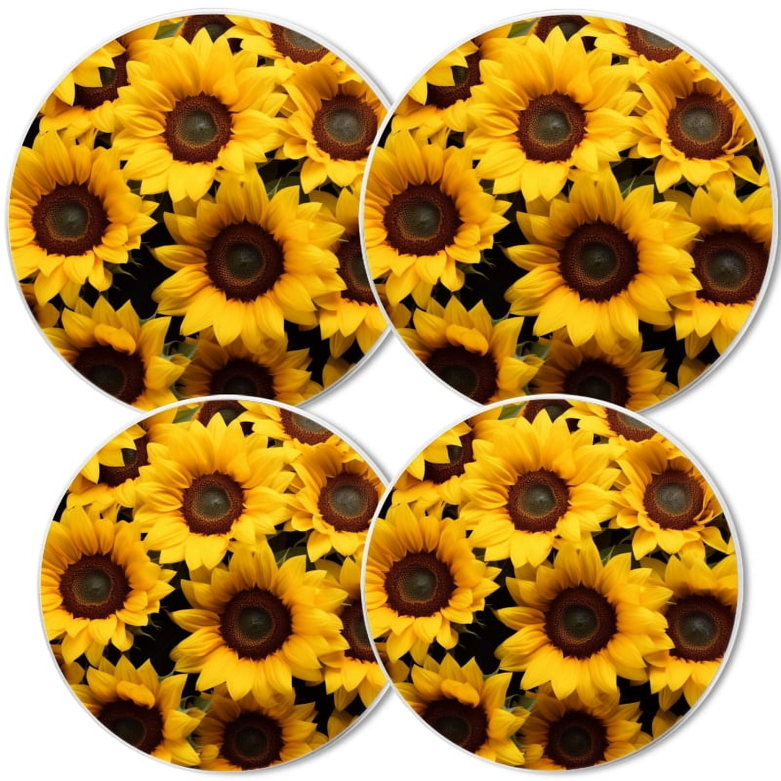 Electric Stove Burner Covers, Set of 4,White Round Cover for Gas ...