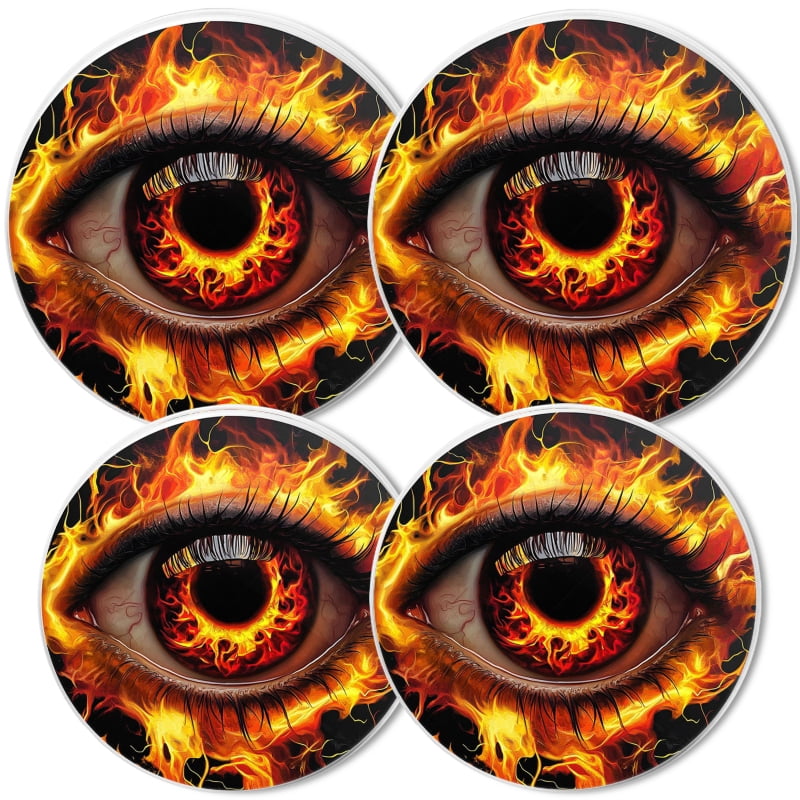 Electric Stove Burner Covers, Set of 4,White Round Cover for Gas ...