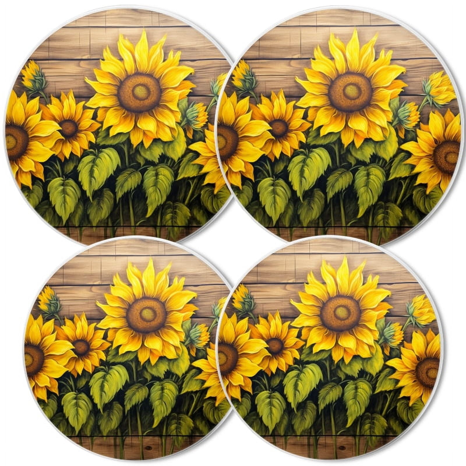 Electric Stove Burner Covers, Set of 4,White Round Cover for Gas ...