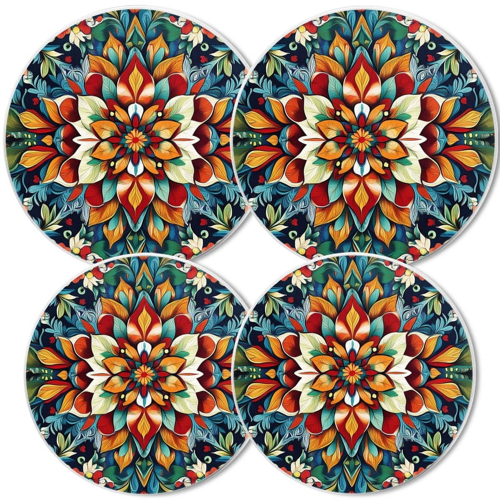 Electric Stove Burner Covers, Set of 4,White Round Cover for Gas ...