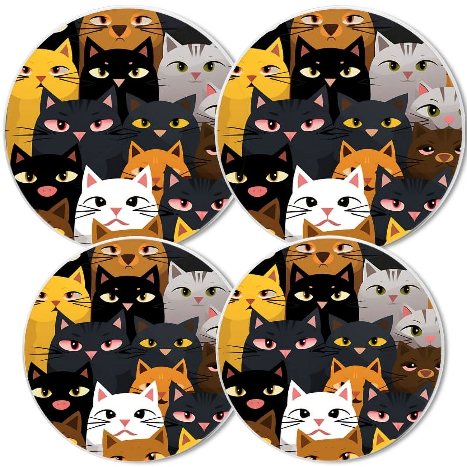 Electric Stove Burner Covers, Set of 4,White Round Cover for Gas ...