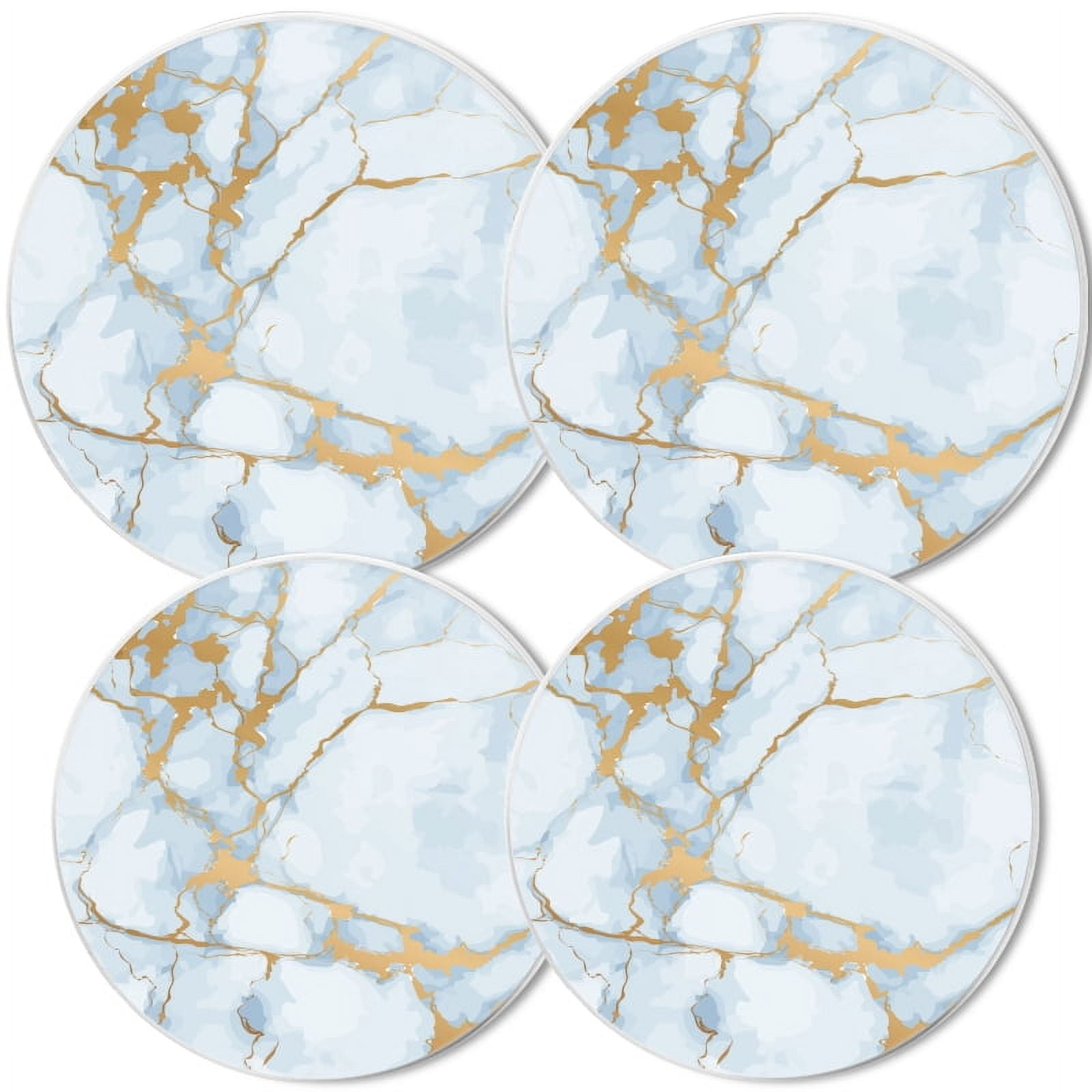 Electric Stove Burner Covers, Set of 4,White Round Cover for Gas ...