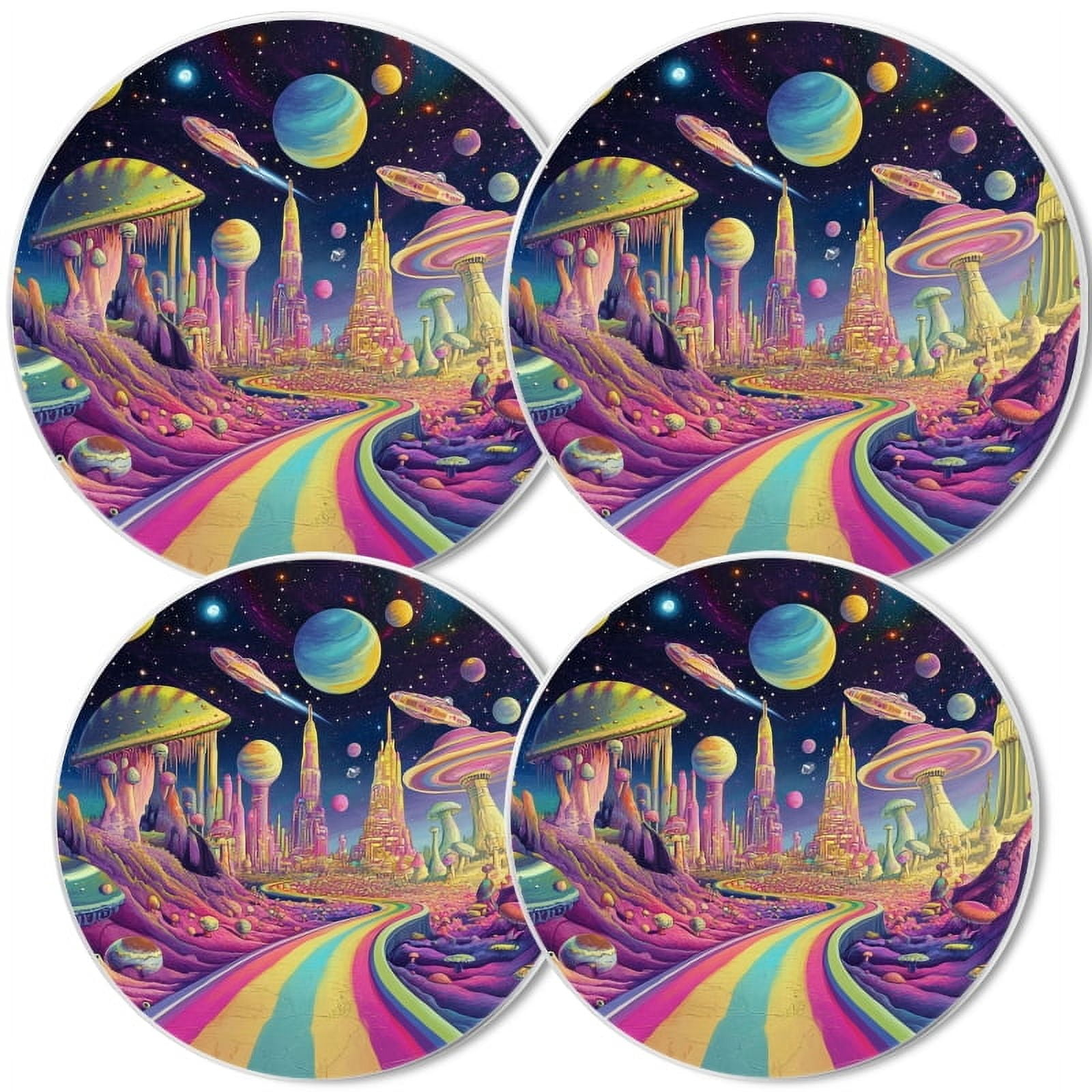 Electric Stove Burner Covers, Set of 4,White Round Cover for Gas ...
