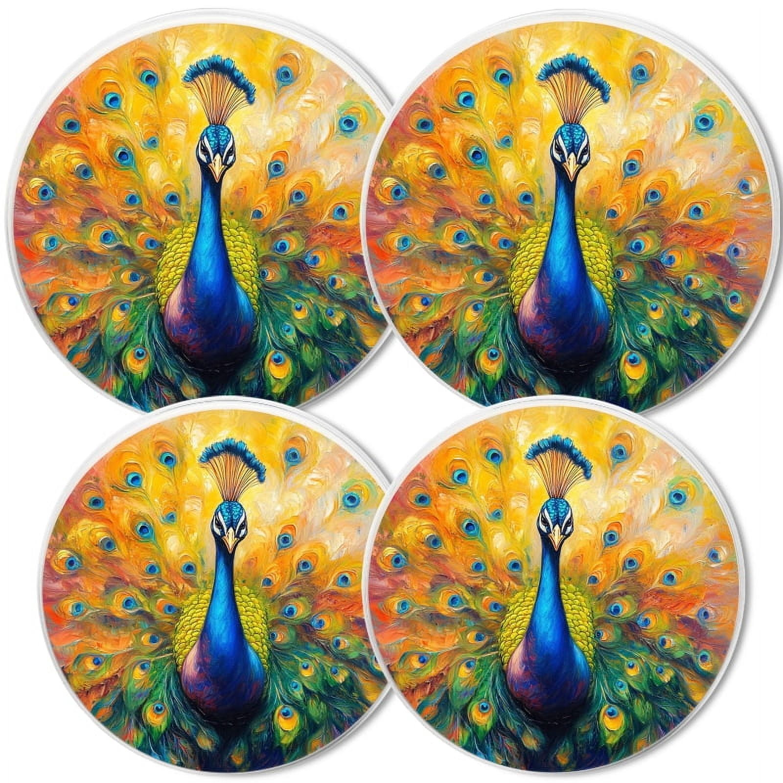 Electric Stove Burner Covers, Set of 4,White Round Cover for Gas ...