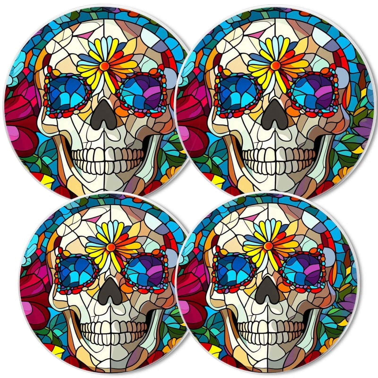Electric Stove Burner Covers, Set of 4,White Round Cover for Gas ...
