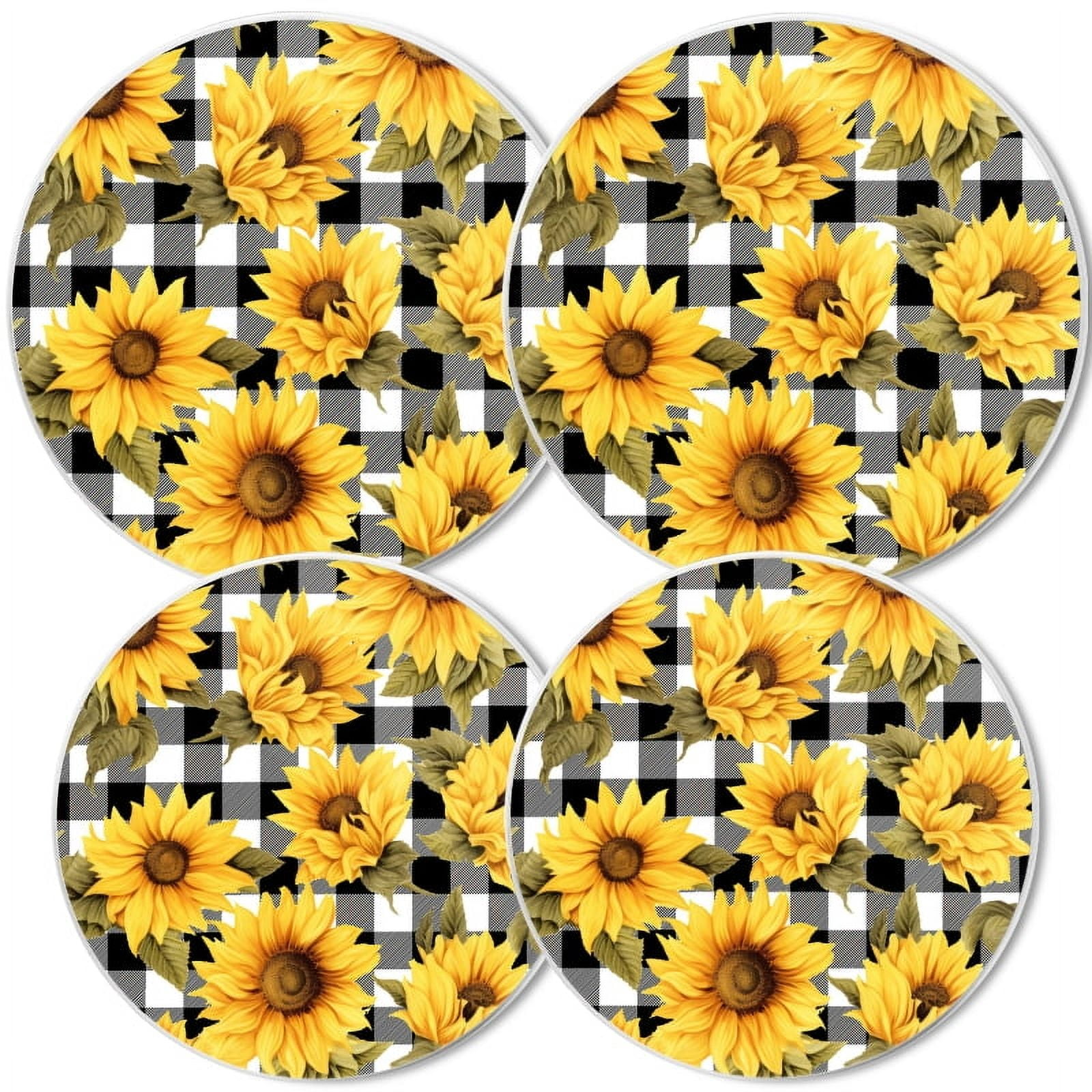 Electric Stove Burner Covers, Set of 4,White Round Cover for Gas ...