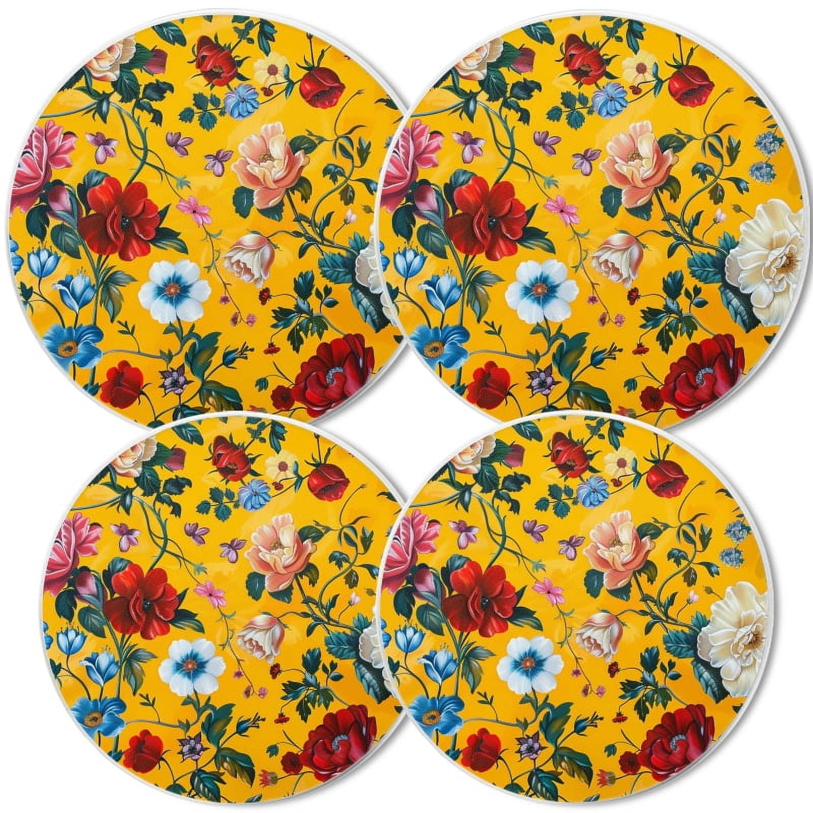 Electric Stove Burner Covers, Set of 4,White Round Cover for Gas ...