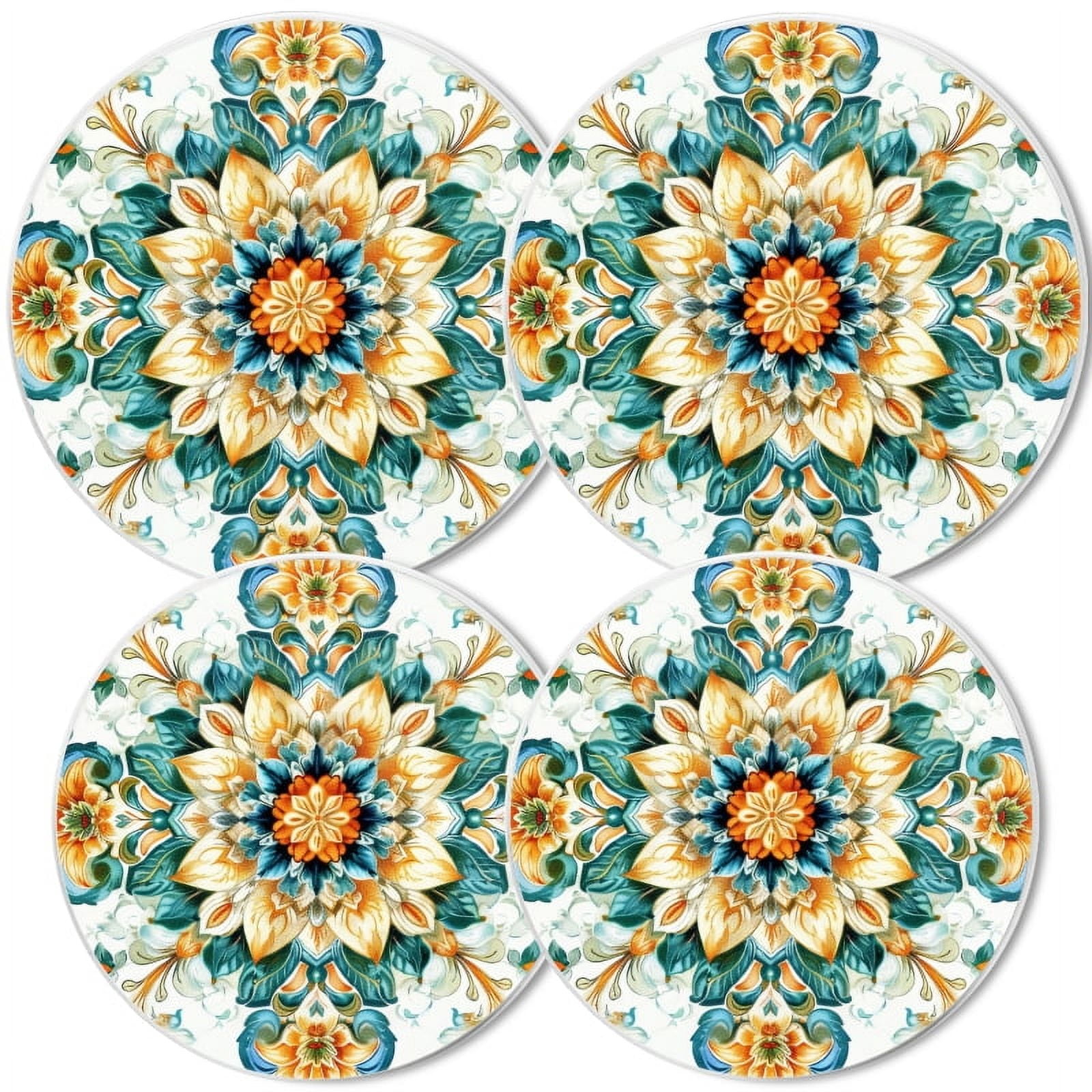 Electric Stove Burner Covers, Set of 4,White Round Cover for Gas ...