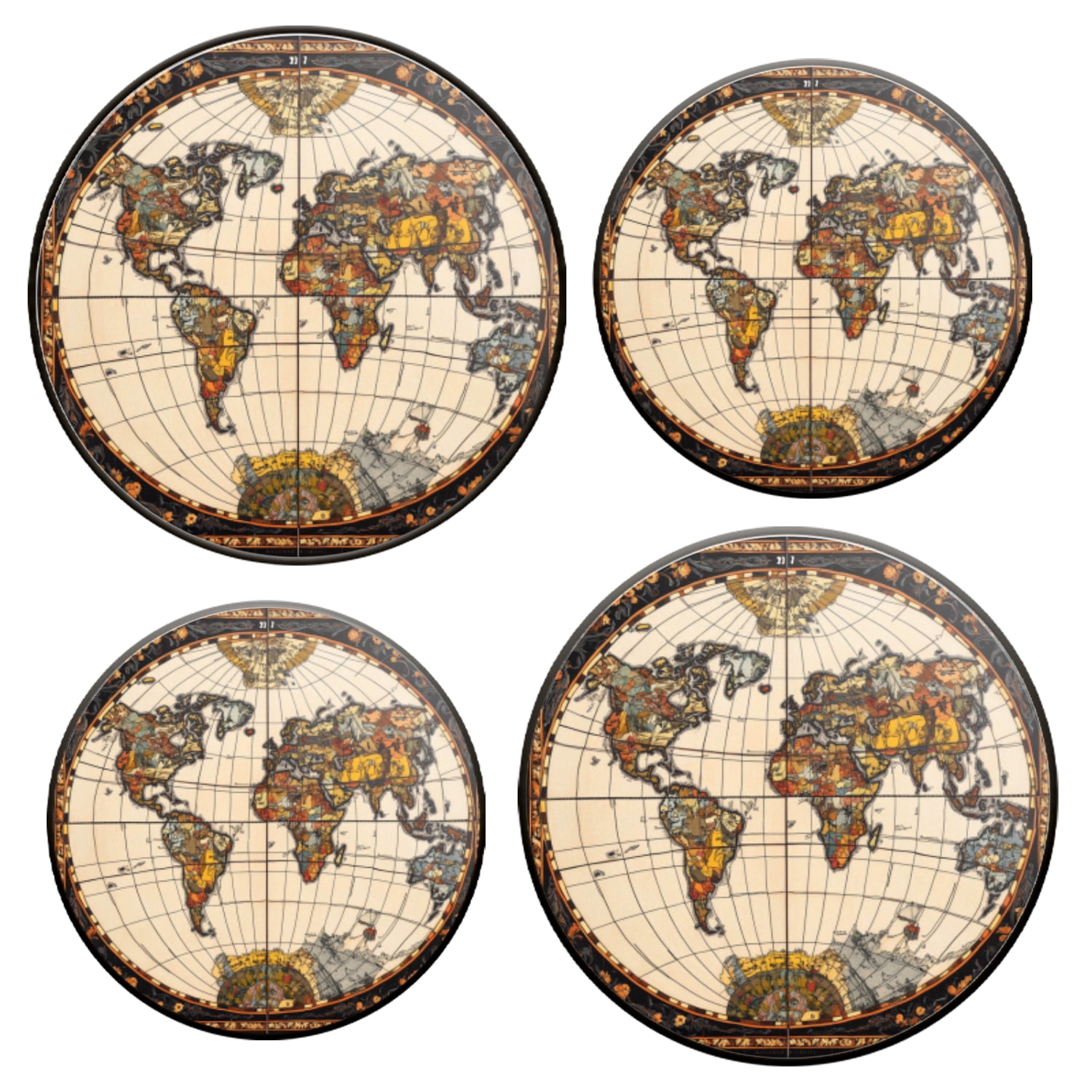 Electric Stove Burner Covers Set of 4 for Range Accessories, Retro ...