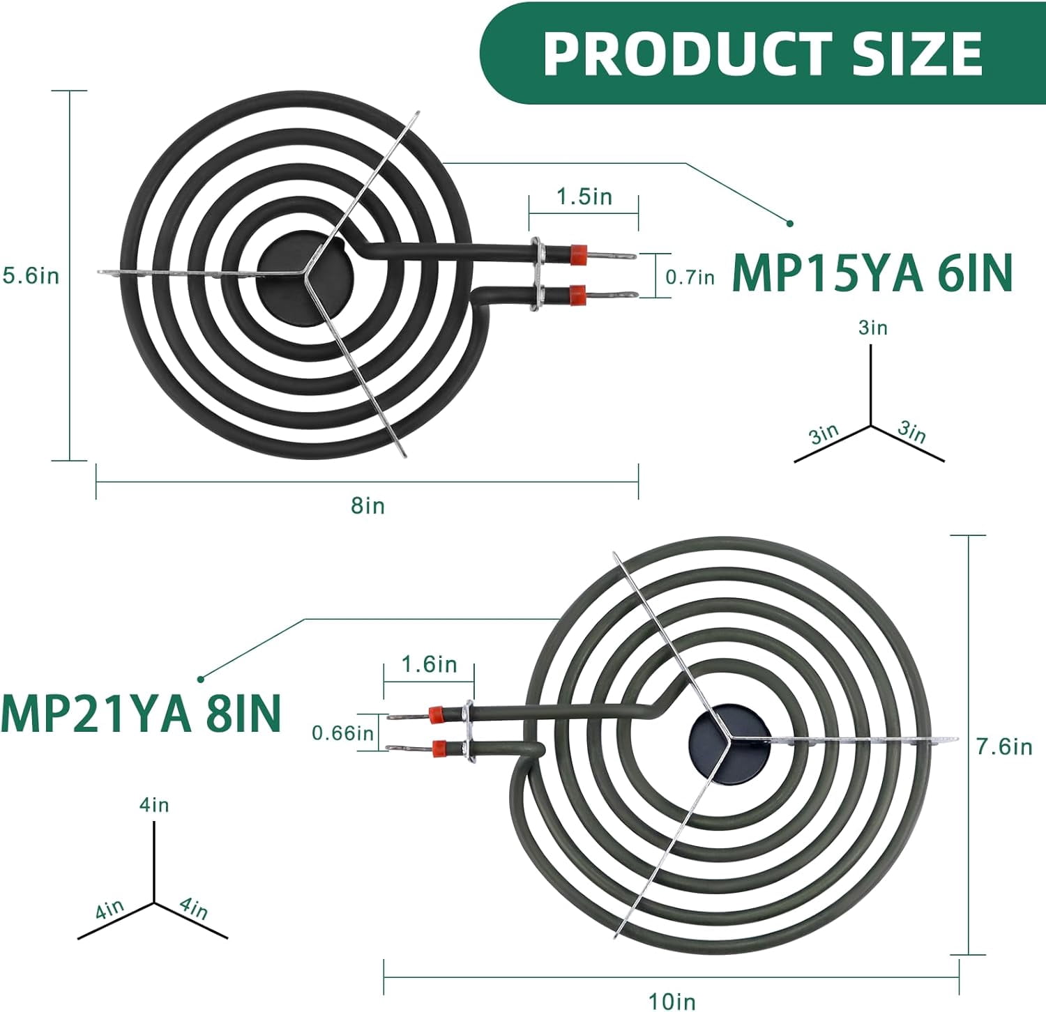 Electric Stove Burner Drip Pans 316048414(6")316048413(8") Electric ...